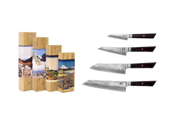 KOTAI Complete 4-Piece Knife Set - Bunka Damascus Collection | KOTAI ...